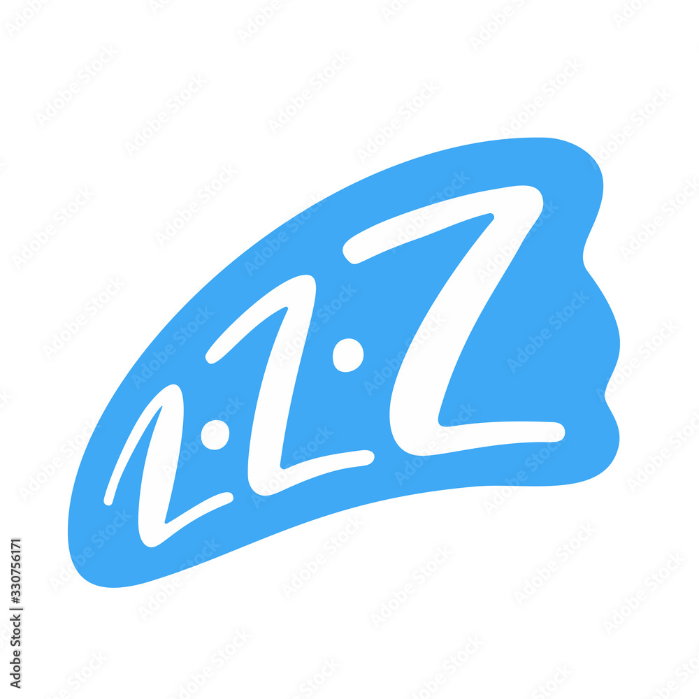 Zzz on text bubble. Printable graphic tee. Design doodle for print ...