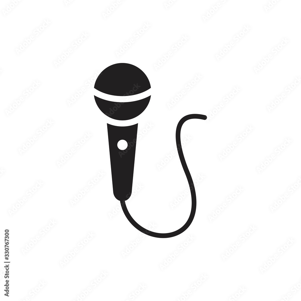 Microphone icon template black color editable. Microphone icon symbol ...