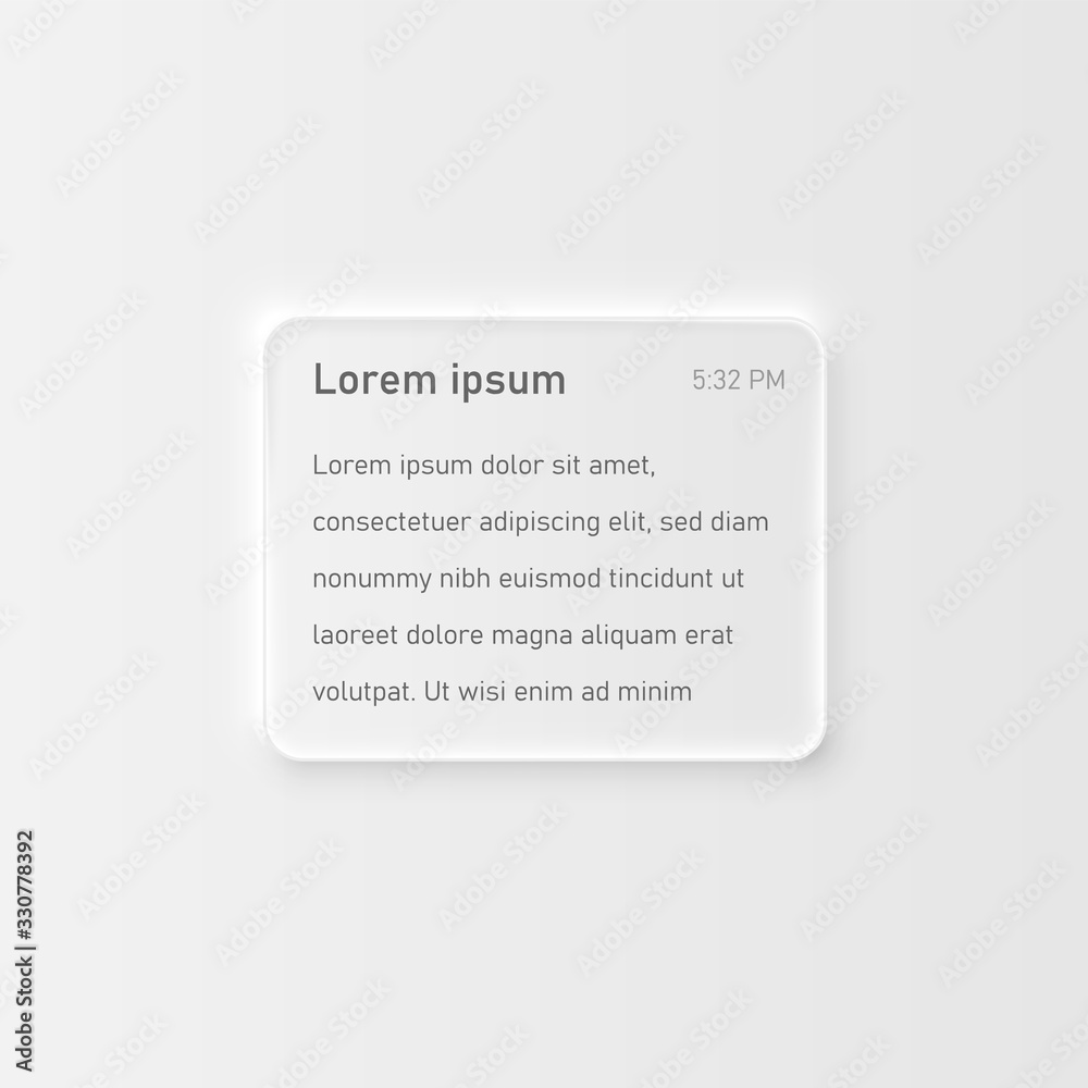 Very high detailed white user interface text box for websites and ...