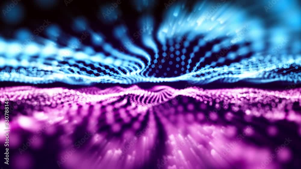 Vidéo Stock 4K Abstract motion background animation shining particles ...