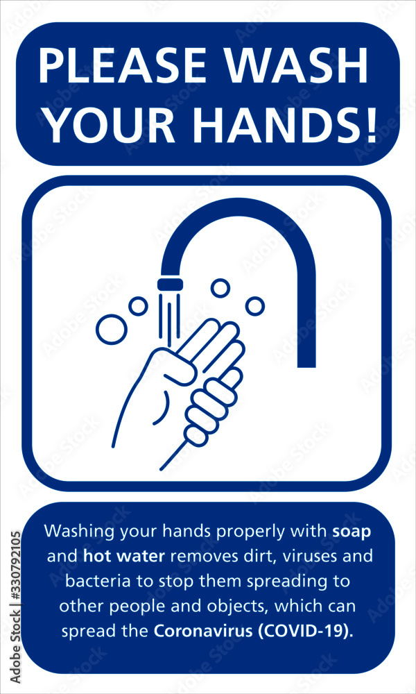 Vector Format ai. wash your hands poster for COVID-19. coronavirus ...