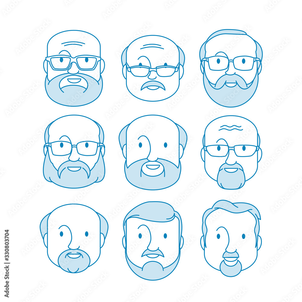 Fashion Illustration Faces Men