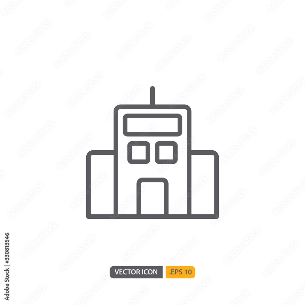 building icon in isolated on white background. for your web site design ...
