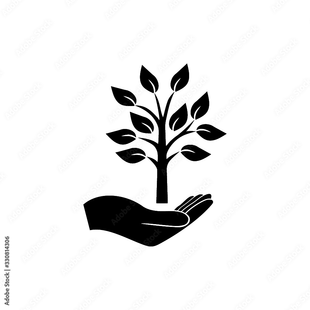 Tree In Hand Vector