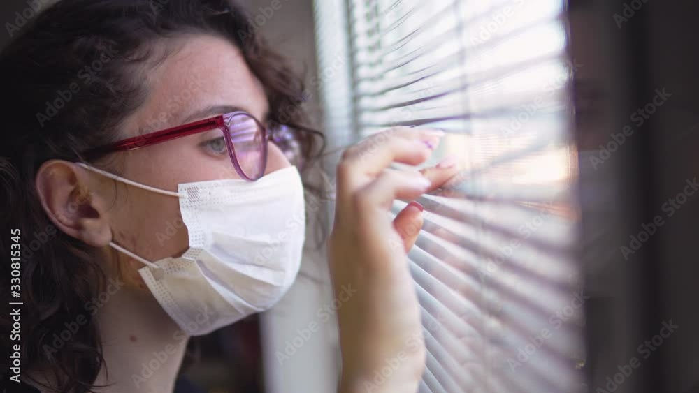 Quarantine of woman infected with Corona Virus, 2019-Ncov Or Covid-19. Novel Coronavirus ...