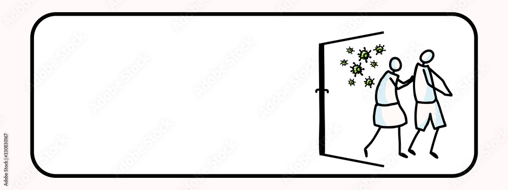 Corona virus covid 19 self isolate family infographic sign. News ...