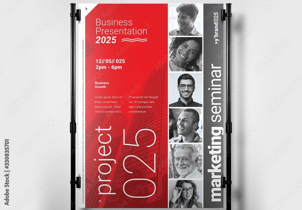 Modern Business Poster with Swiss Design Style Stock Template | Adobe Stock