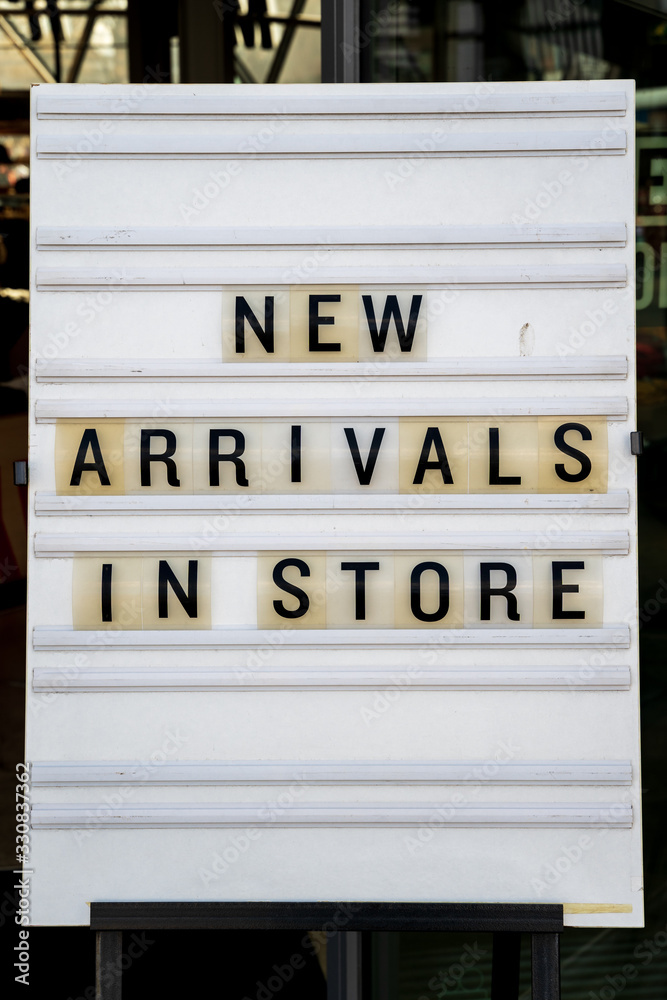 New Arrivals Store Sign