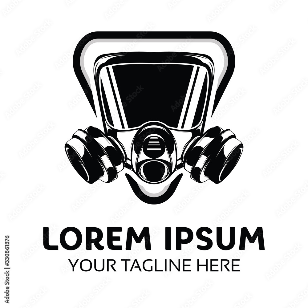 Black mask protection logo design inspiration Stock Vector | Adobe Stock