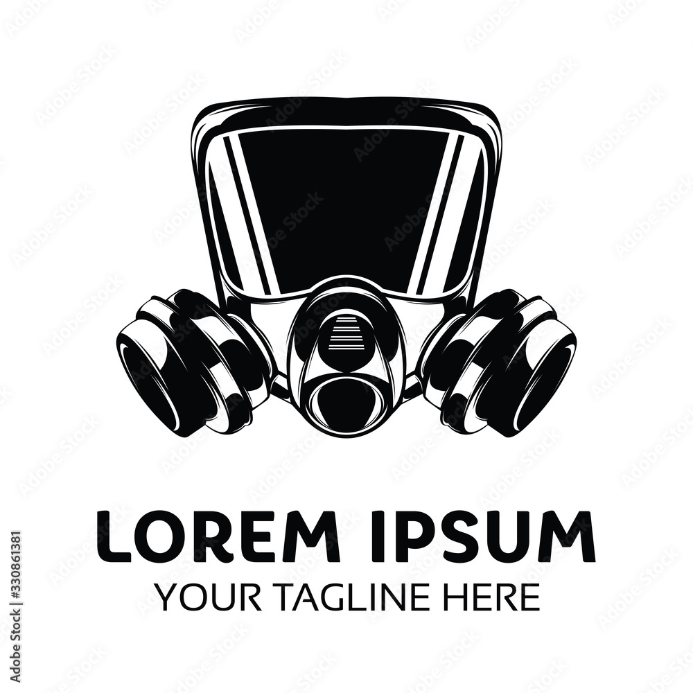 Black mask protection logo design inspiration Stock Vector | Adobe Stock