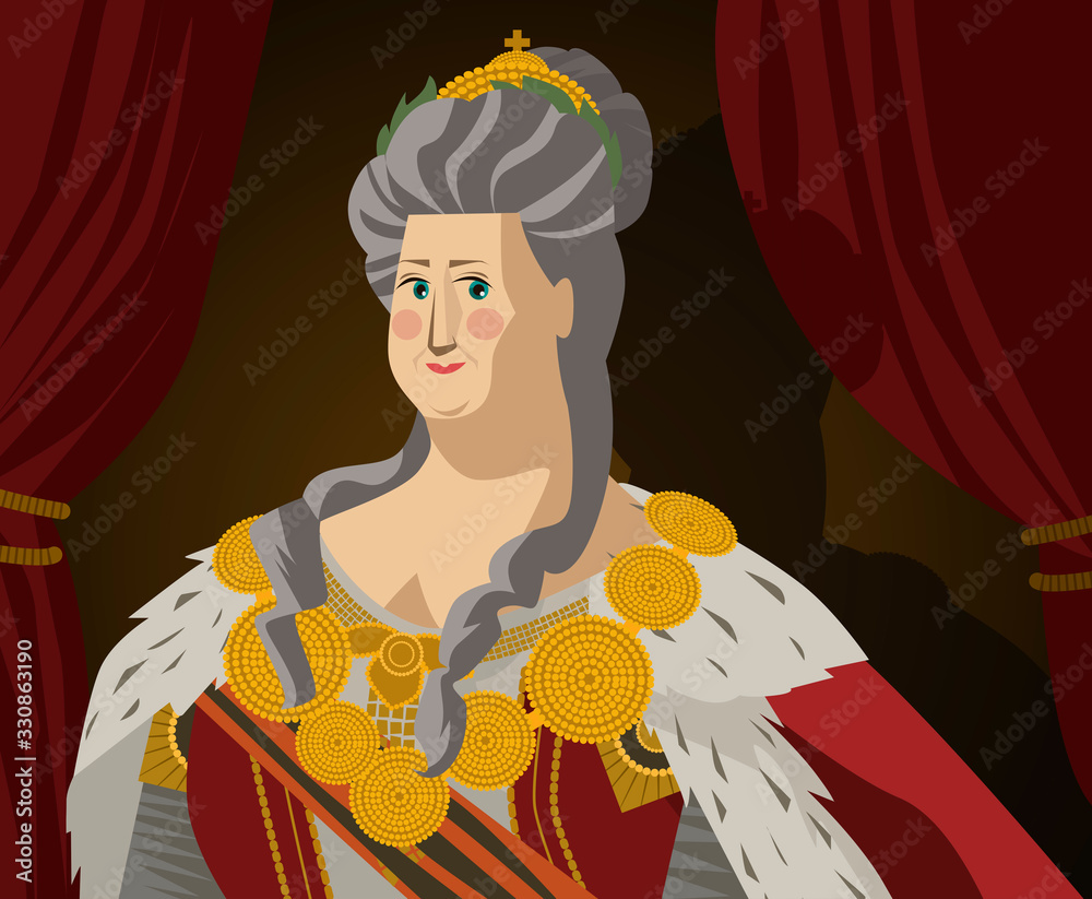 catherine the great russian monarch Stock Vector | Adobe Stock