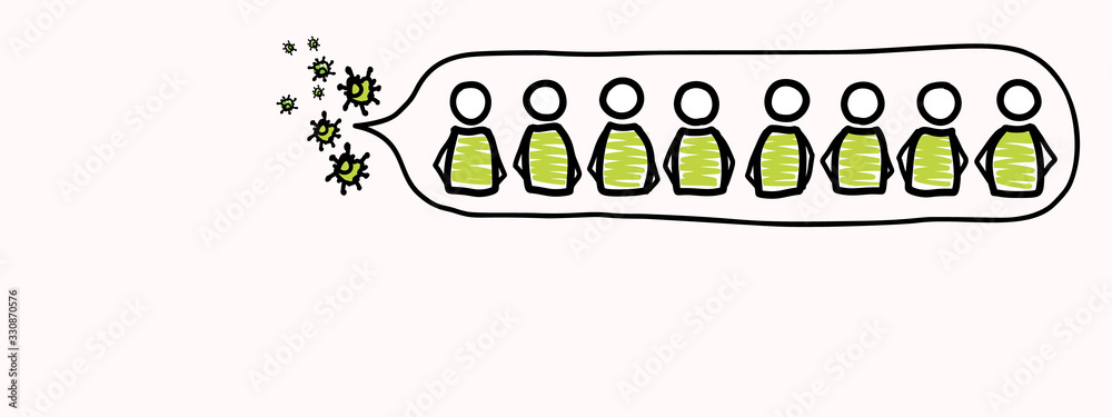 Support each other corona virus covid 19 stickman infographic ...