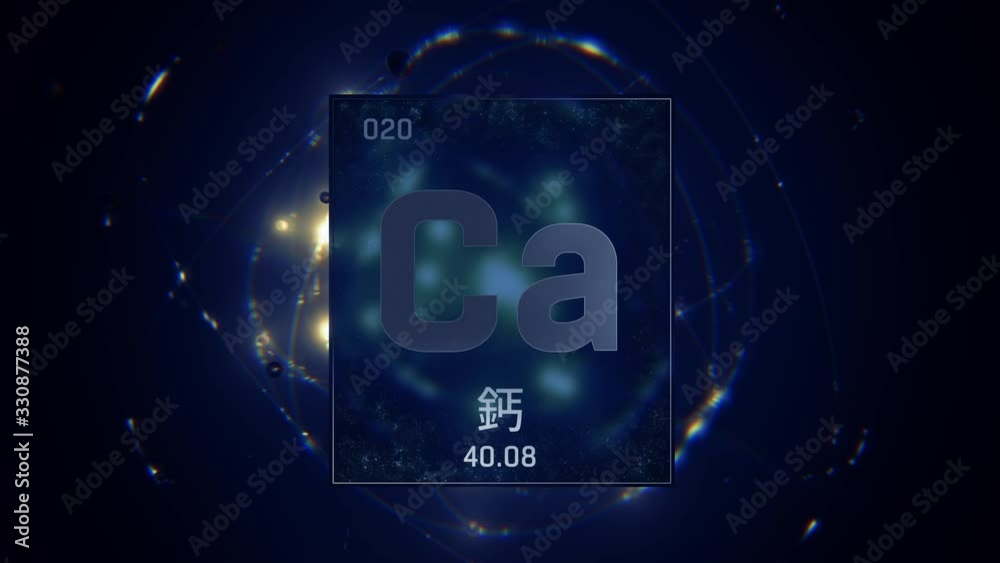 Vidéo Stock Calcium as Element 20 of the Periodic Table. Seamlessly ...