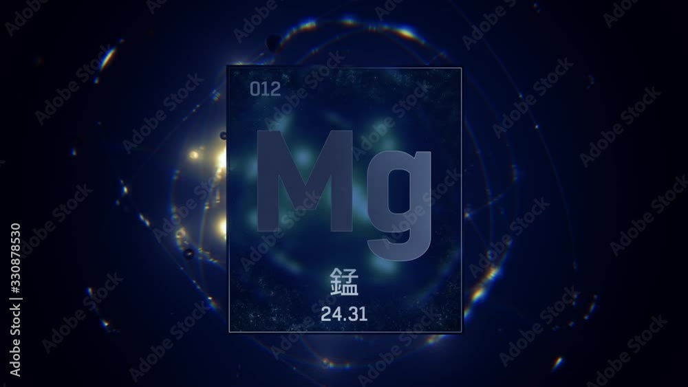 Vidéo Stock Magnesium as Element 12 of the Periodic Table. Seamlessly ...