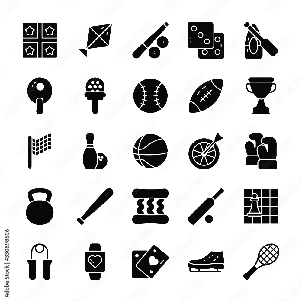 Sports Vector Icons Set Stock Vector | Adobe Stock