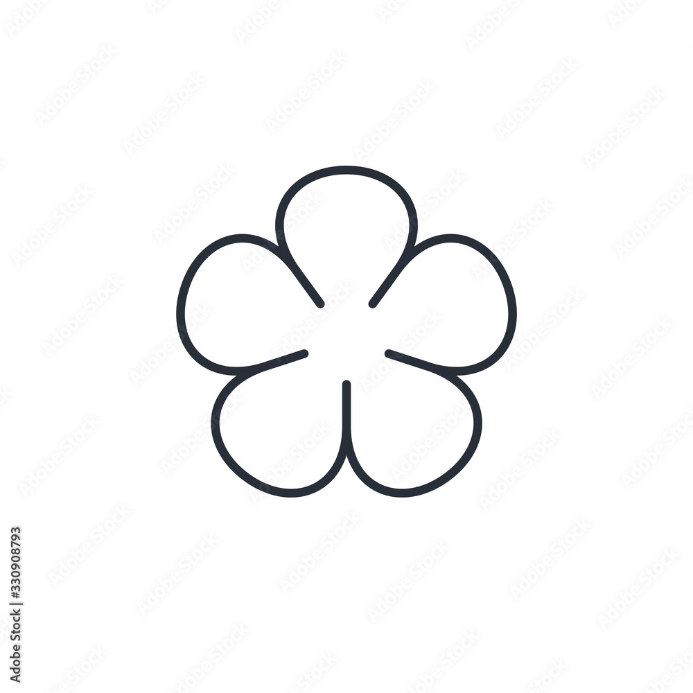 Five Petal Flower Pattern Cut Out