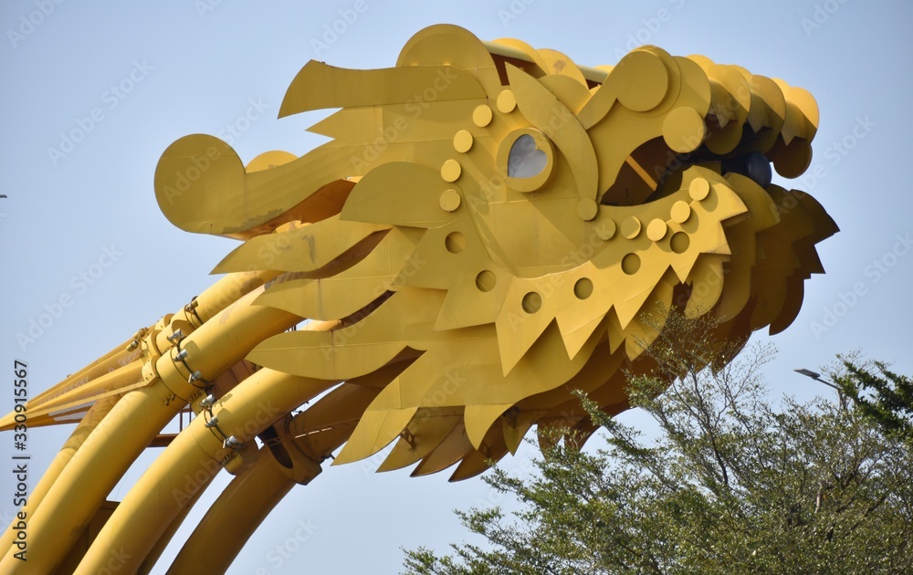 Dragon Bridge Head Close-up, Da Nang, Vietnam Stock Photo | Adobe Stock