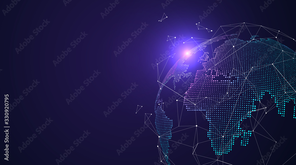 3D earth graphic symbolizing global trade, vector illustration. Stock ...