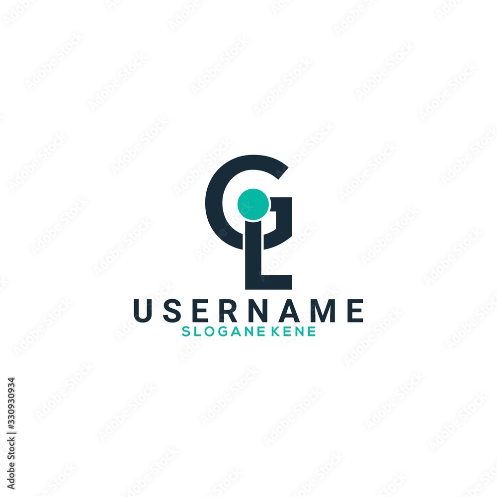letter g and l logo designs vector Stock Vector | Adobe Stock