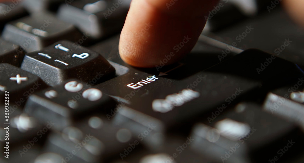 Black computer keyboard super close up stock footage. Black computer ...