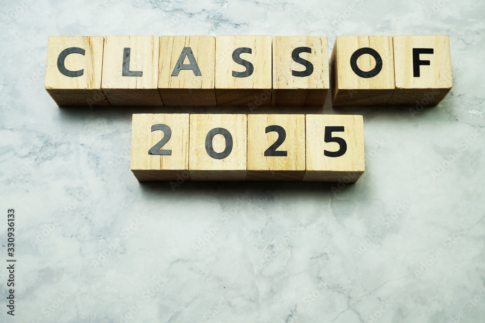 Class of 2025 alphabet letters on marble background Stock Photo | Adobe ...
