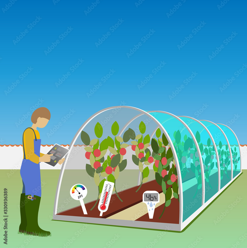 Modern technology enabling efficient and sustainable agriculture. Smart ...
