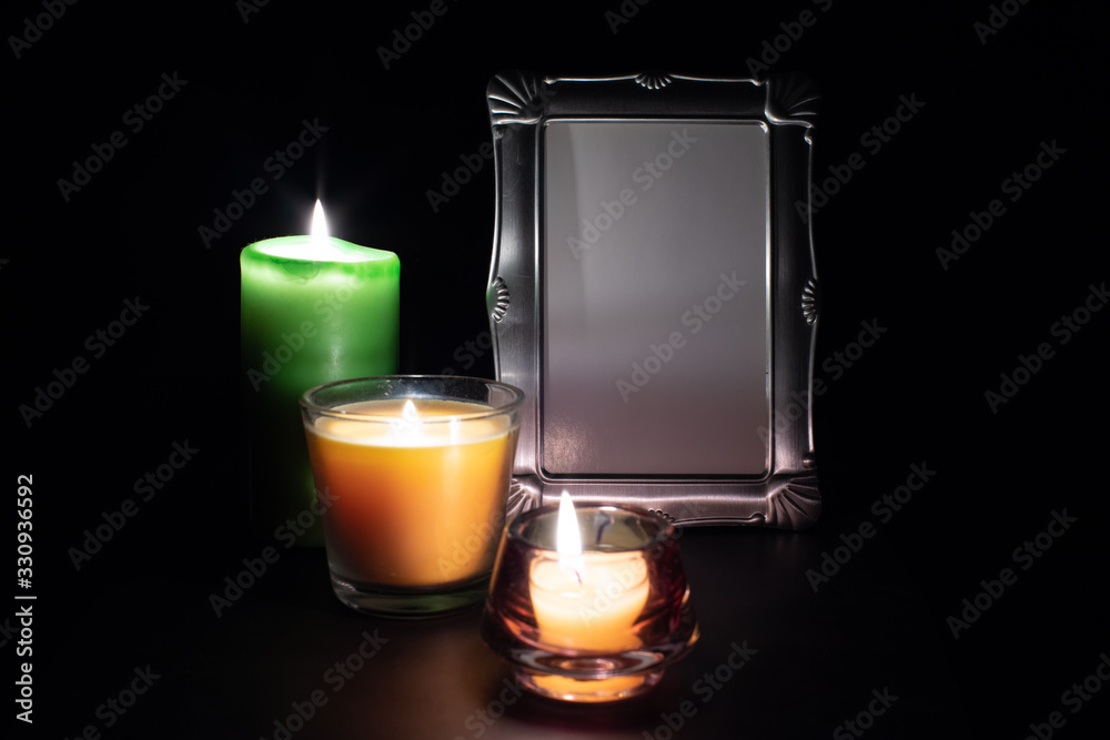 fire, frames portrait, frame photo, candle light, candles, portrait ...