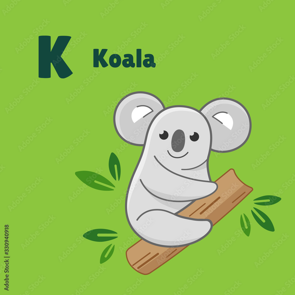 Cartoon koala, cute character for children. Good illustration in ...