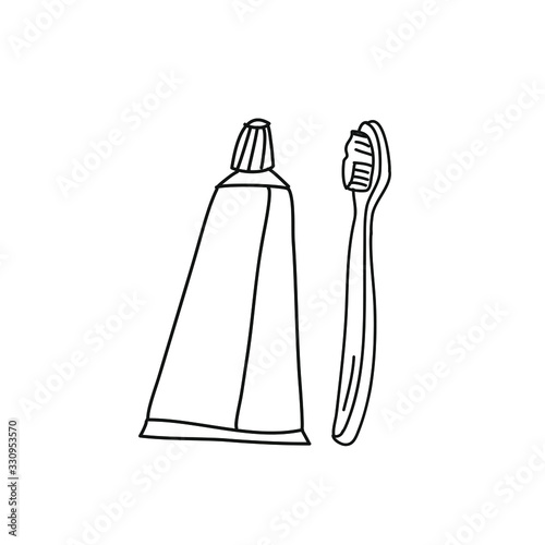 Toothpaste Clipart Black And White