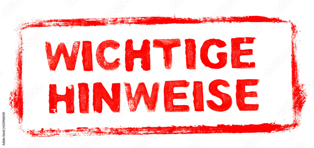 Roter Stempel Rahmen: Wichtige Hinweise Stock Illustration | Adobe Stock