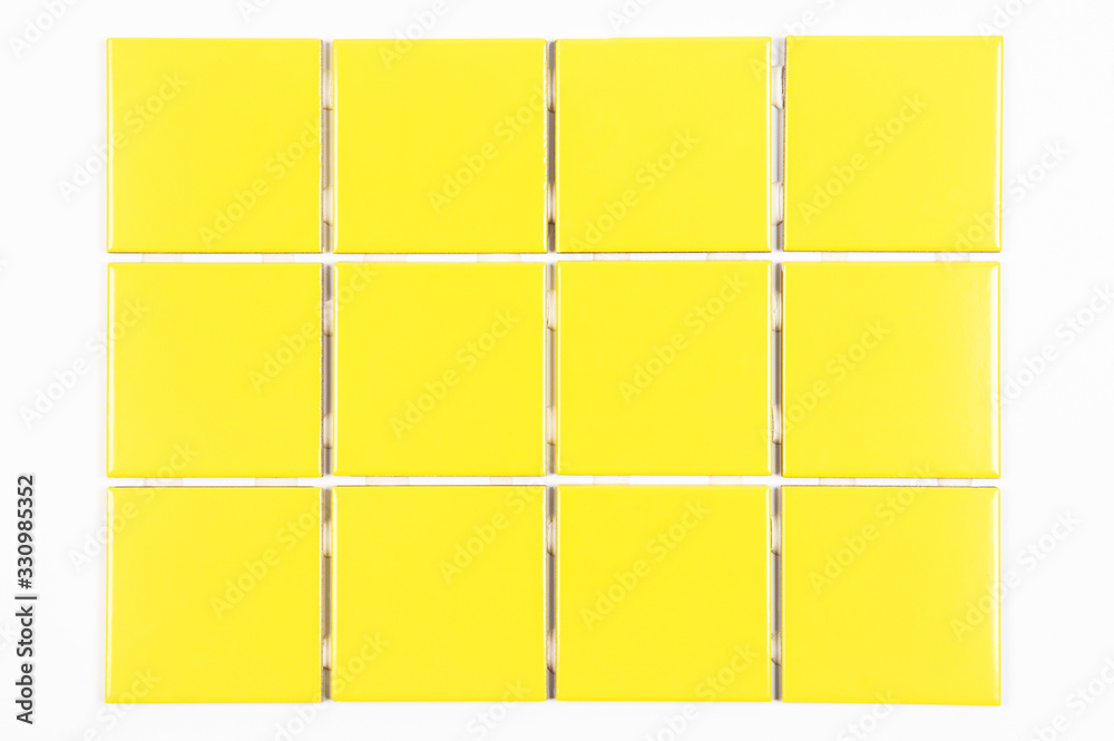 Sample of yellow tile, isolated on white background. Ready to be used ...