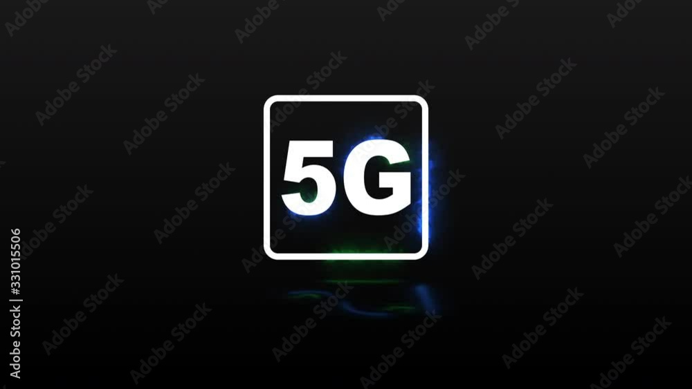 5G symbol animation with luxury motion graphic web tech background ...