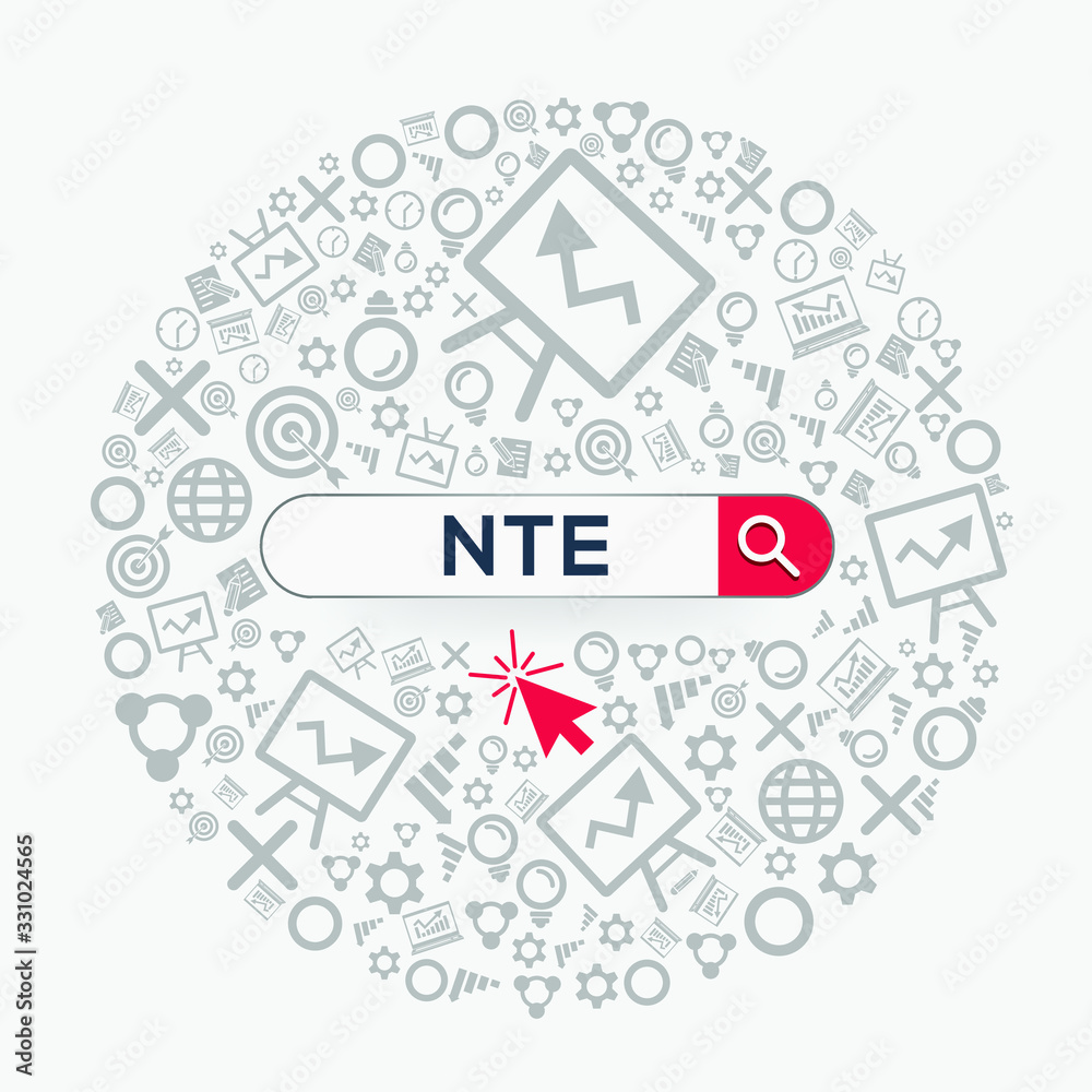 NTE mean (not to exceed) Word written in search bar ,Vector ...