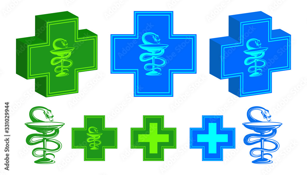 Pharmacy symbol. Emblem medicine snake. Medical symbol. Emblem for ...
