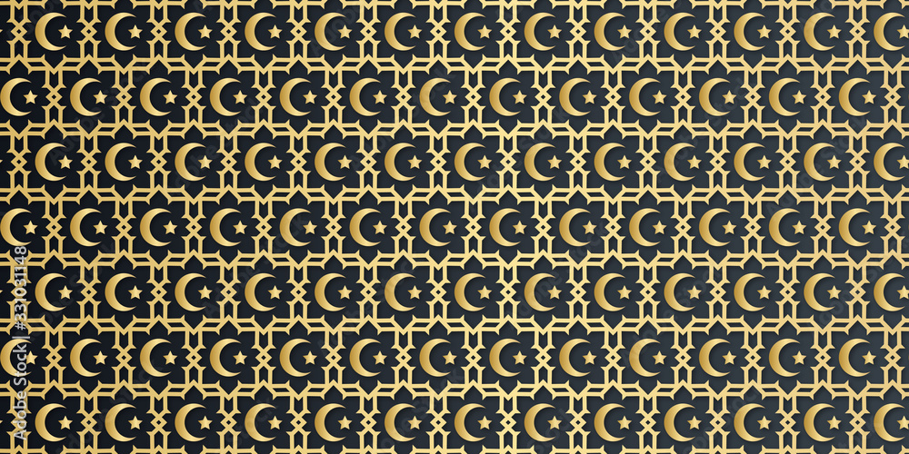 Arabic islamic pattern background. Islamic ornament vector illustration ...