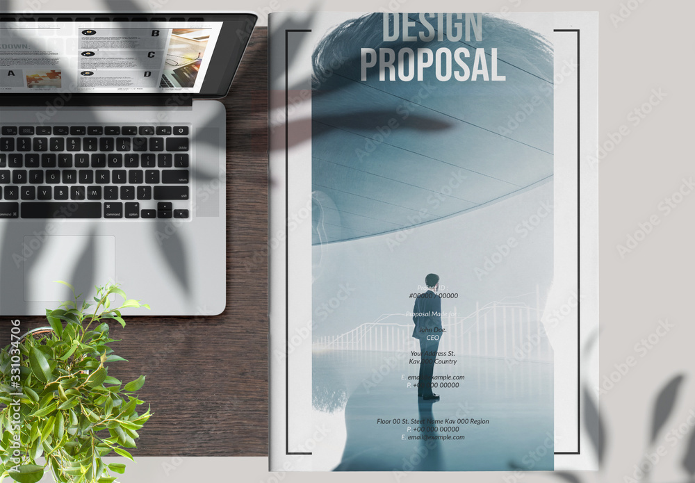 Modelo de Proposal Layout with Grey Accents do Stock | Adobe Stock