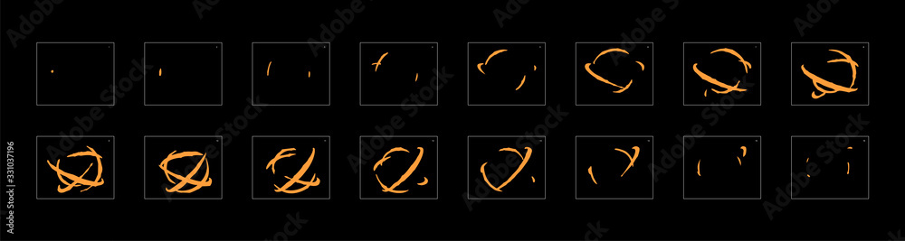 Shine dust animation effect. shiny effect sprite sheet. frame by frame ...