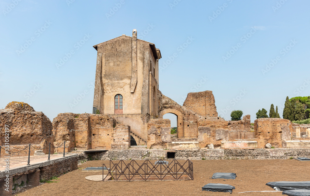 ruins of the house of Livia at the Palatine Hill, Rome, Lazio, Italy ...