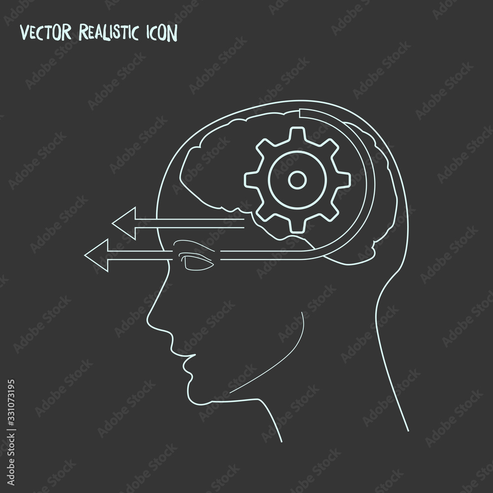 Forward thinking icon line element. Vector illustration of forward ...