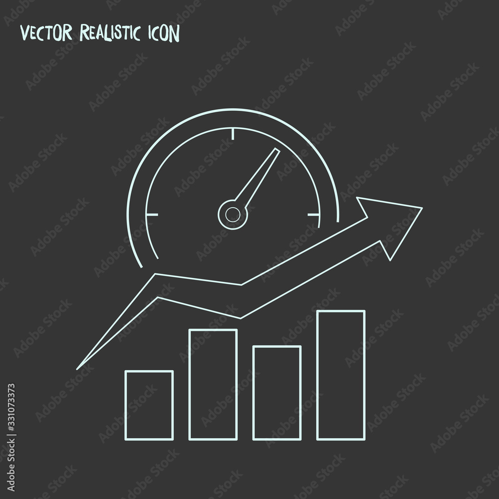 Credit score icon line element. Vector illustration of credit score ...