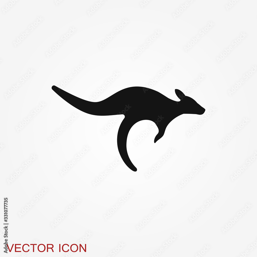 Kangaroo vector icon isolated on background. Animal symbol Stock Vector ...