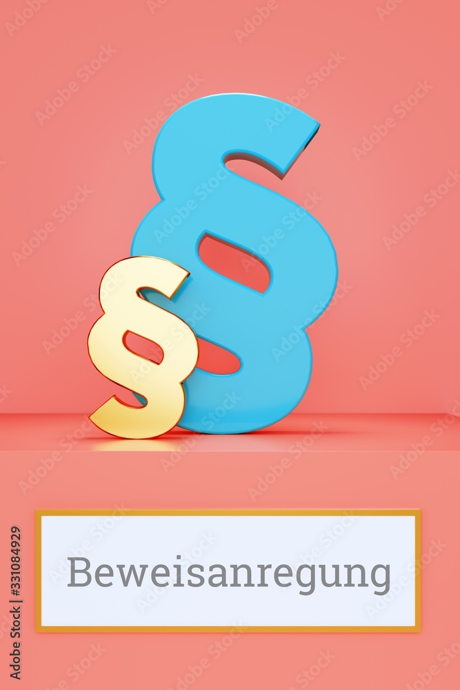 ภาพประกอบสต็อก Beweisanregung. Begriff auf Schild. Präsentation von ...