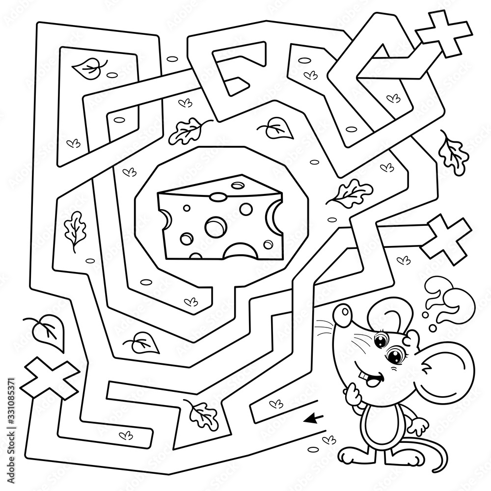 Maze or Labyrinth Game for Preschool Children. Puzzle. Tangled Road ...