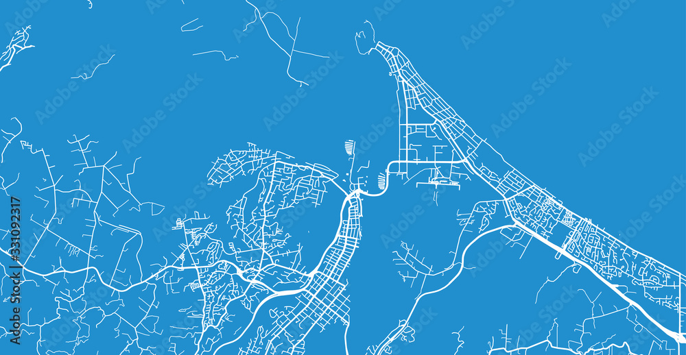Urban vector city map of Tauranga, New Zealand Stock Vector | Adobe Stock