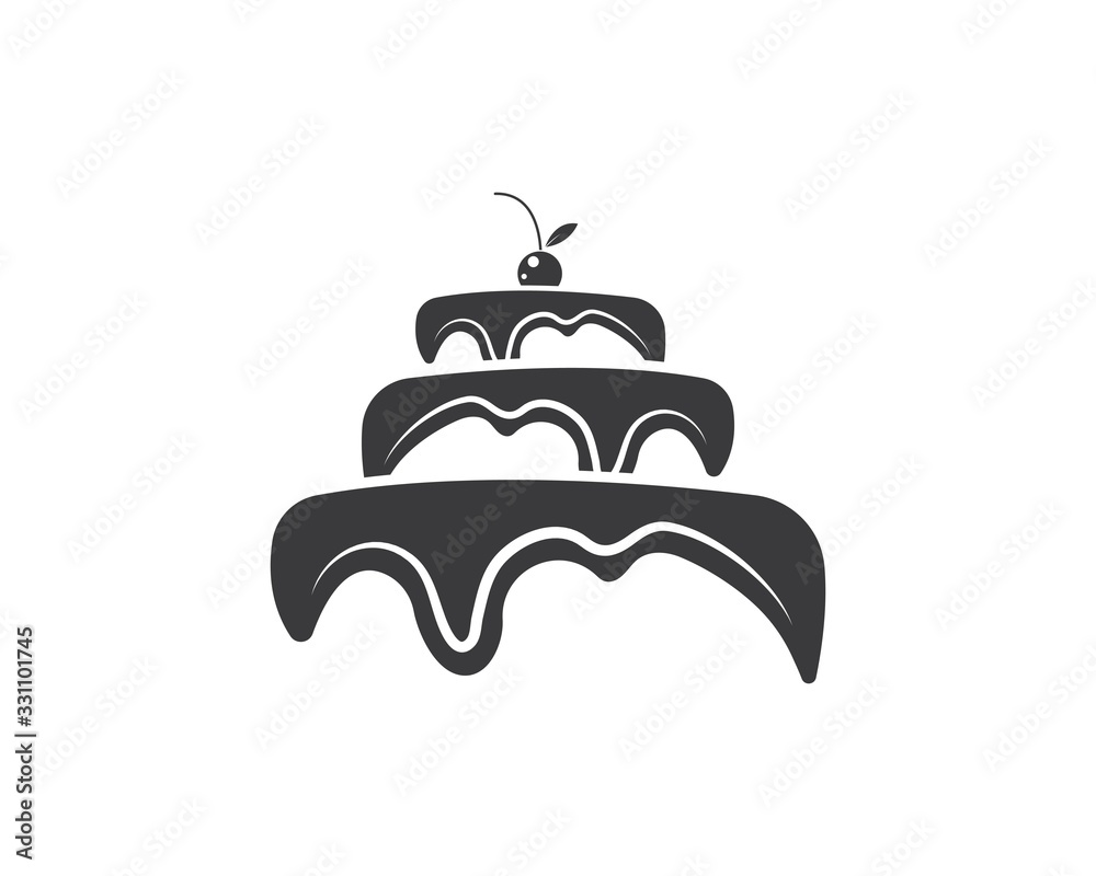 Cake logo vector ilustration Stock Vector | Adobe Stock