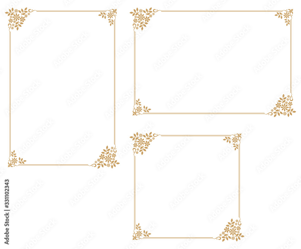Flower-themed decorative frame.A frame that gave a change in size to ...