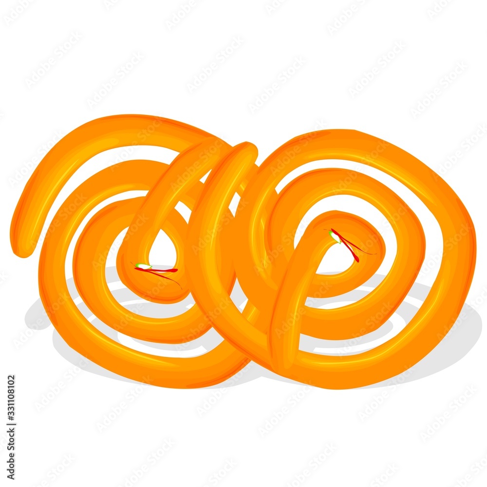 Jalebi indian street Food Vector ,White Background Stock Vector | Adobe ...