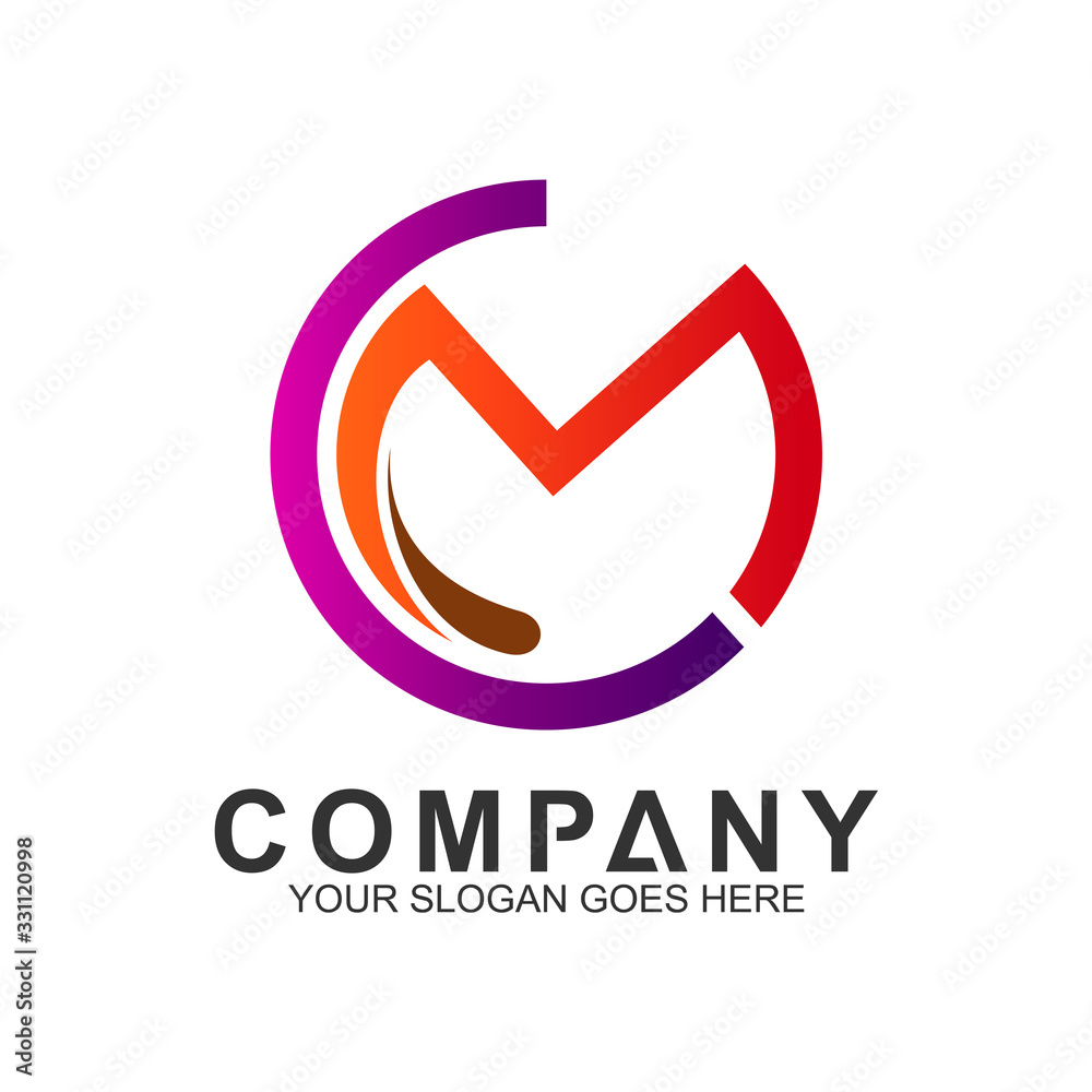 CM/MC Logo,Vector Logo Letter C And Letter M In Unity,Letter ...