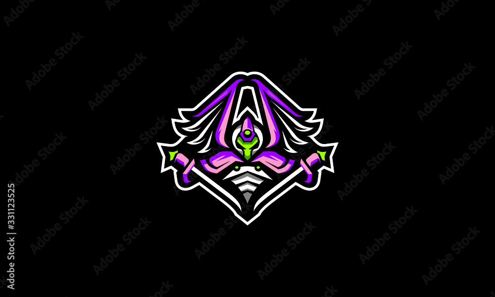 angel wing warrior logo icon vector Stock Vector | Adobe Stock