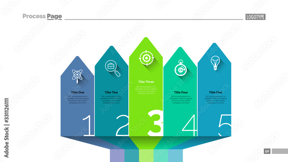Arrow design infographics slide template. Business data. Graph, diagram ...